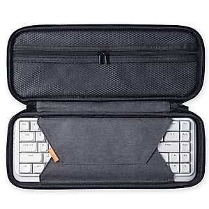 DIERYA KEMOVE X Keyboard Travel Case, Hard EVA Sleeve Carrying Cover Bag for 60% 65% Wired/Wireless Bluetooth Mechanical Gaming Keyboard, Black