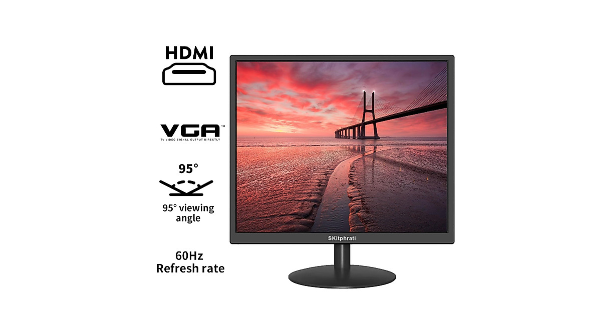 SKitphrati 17" HDMI Monitor Square Monitor PC Monitor LED Monitor 1280 ...