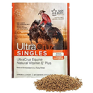 UltraCruz - sc-516417 Equine Natural Vitamin E Plus Supplement for Horses, 60 Single Servings, Pellet (30 Day Supply)