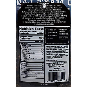 No Man’s Land HOT Beef Jerky High Protein Low Calorie Low Carb Beef Snack 16oz Bag
