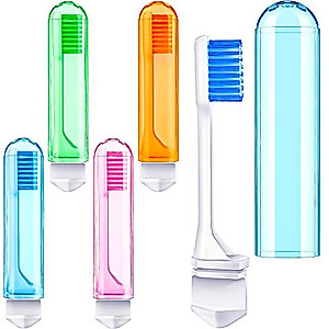 Travel Toothbrush Bulk Folding Toothbrush with Toothbrush Box Soft Potable Travel Size Toothbrush Individually Wrapped Toothbrush for Travel Camping School Home Supplies(4 Pieces)