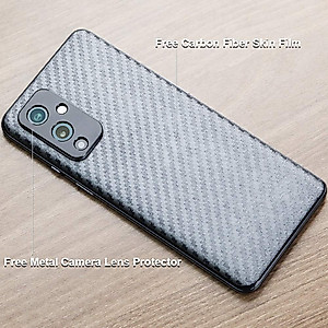 Ibywind Screen Protector For OnePlus 9 5G,with 2Pcs Tempered Glass,1Pc Camera Lens Protector,1Pc Backing Carbon Fiber Film [Fingerprint Reader,Easy to install]