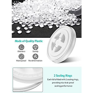 Chunful 3 Pieces 5 Gallon Screw Top Lids Bucket Seal Lid Leak Proof for Plastic Bucket Compatible with Gamma (White)