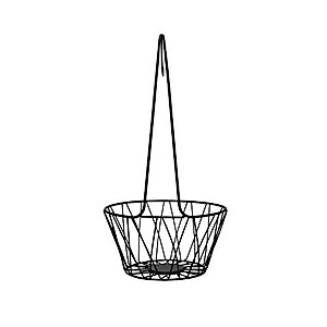 Spectrum Diversified Paxton Tree & Basket Hanger & Fruit Basket, Produce Saver Banana Holder & Open Wire Fruit Bowl for Kitchen Counter & Dining Table, Black