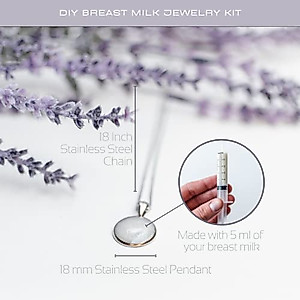 Breast Milk Jewelry DIY Kit - Stainless Steel Keepsake for Breastfeeding Moms