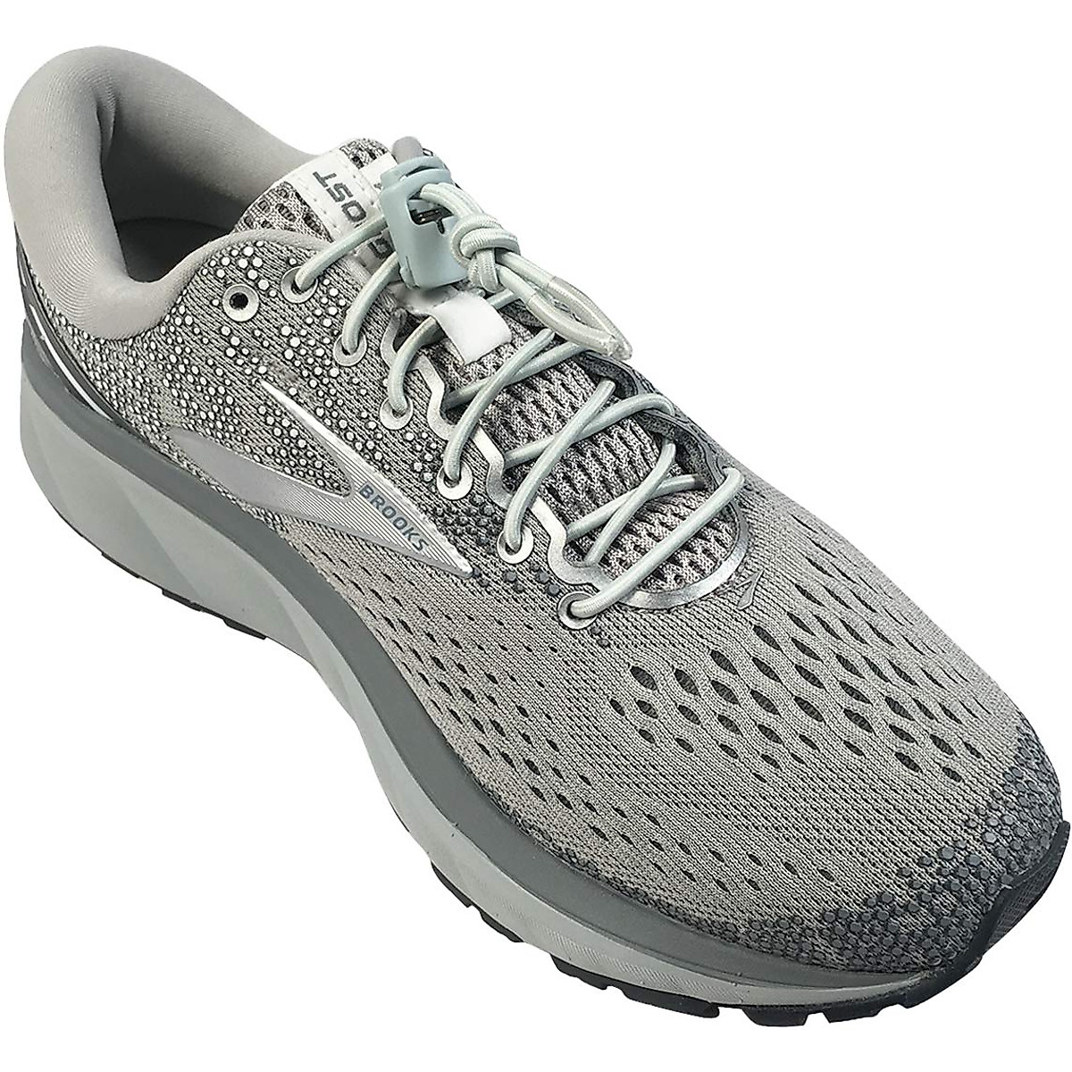 IBUNGEE LACES (Elastic No Tie Shoelaces (Light Gray, 22-Inch)