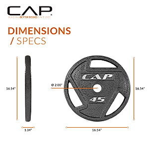 CAP Barbell Olympic Grip Weight Plate Collection