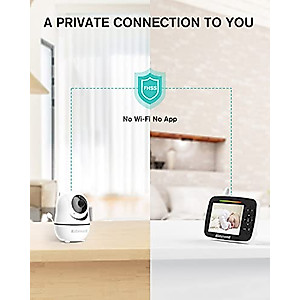 Kidsneed Baby Monitor - 3.5" Screen Video Baby Monitor with Camera and Audio - Remote Pan-Tilt-Zoom, Night Vision, VOX Mode, Temperature Monitoring, Lullabies, 2-Way Talk, 960ft Range