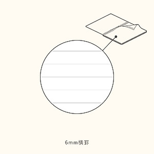Kokuyo Me Loose Leaf Paper for Binders, Notebook Type, A4, 6mm Ruled, 30 Holes, 43 Lines, 50 Sheets, Japan Import (KME-LP916B-LG)