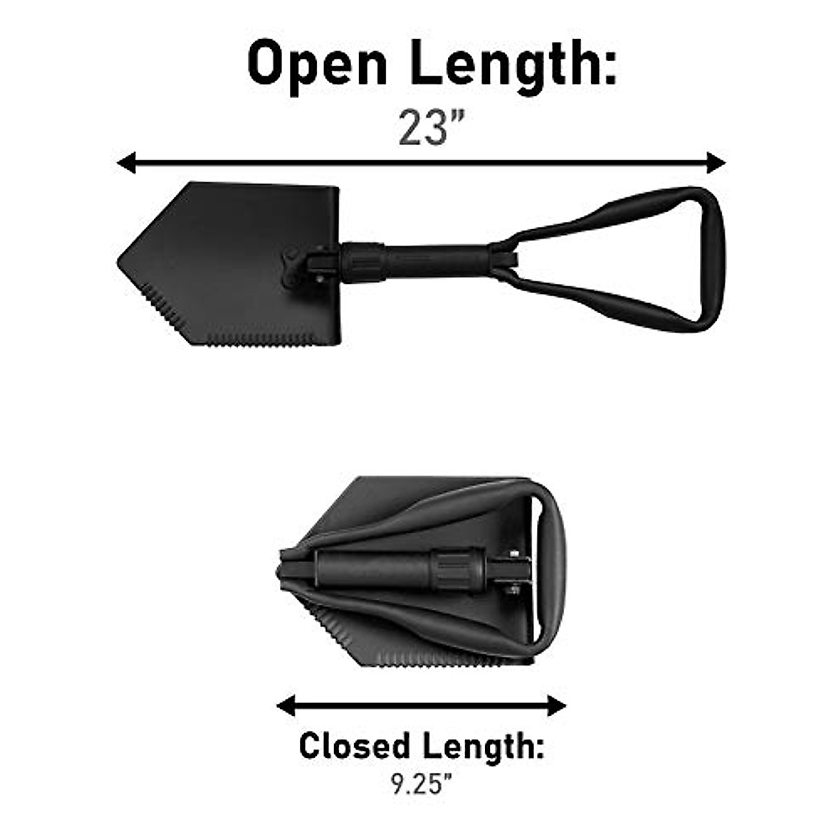 Genuine Military Issue Entrenching Tool, Folding Shovel w D Handle