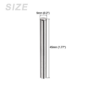 METALLIXITY Dowel Pin (5x45mm) 25Pcs, 304 Stainless Steel Shelf Support Pegs Pin Fastener Elements - for Metal Devices, Furniture Installation, Industrial, DIY