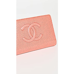 CHANEL Women's Pre-Loved Pink Caviar Long Wallet, Pink, One Size