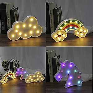 RECUTMS LED Light Night Lights Battery Operated Decorative Signs Cloud LED Lamp Wall Decoration for Living Room,Bedroom,Home,Party,Christmas Kids Toys(Cloud)
