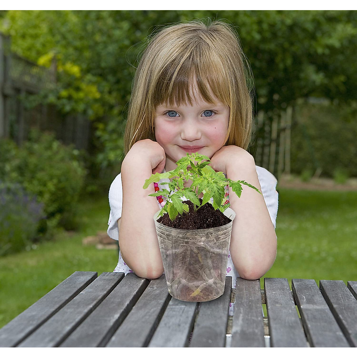 Plastic Nursery Pots - 36 Pieces 7 / 5 / 4 Inch Soft Transparent Plastic Gardening Pot Planting with Drainage Hole for Seedling Succulent Vegetable Flowers Cuttings