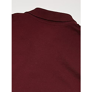 Dickies Men's Short Sleeve Pique Polo, Burgundy, Medium