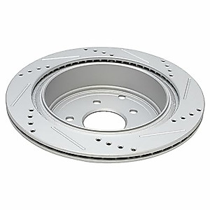 kanbun 2pcs Disc Brake Rotor Set Rear Left Driver and Right Passenger Side Coated Cast Iron Performance Drilled and Slotted 2882970058