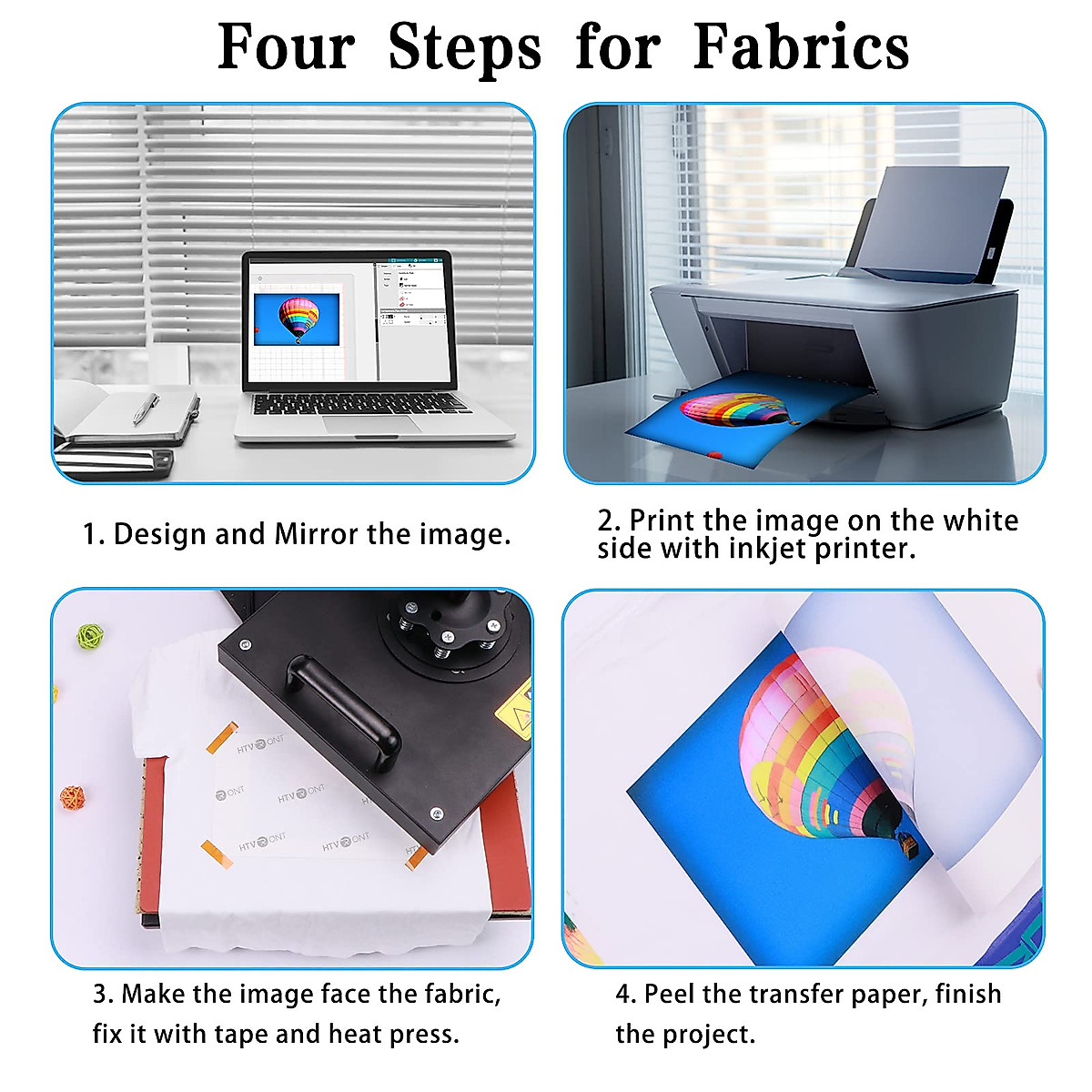 HTVRONT Sublimation Paper 8.5 x 11 inches - 150 Sheets Sublimation Paper Compatible with Inkjet Printer 120gsm