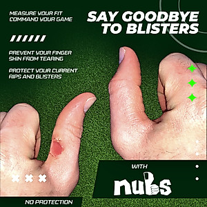 JerkFit NUBS Finger Caddies, Pair (Black, Medium) - Durable Thumb and Finger Sleeves to Prevent Golf Blisters - Comfortable Golf Glove and Finger Tape Alternative for Thumb and Finger Protection