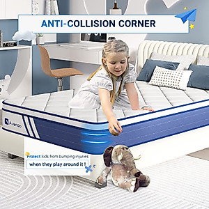 Twin Mattress, 10 Inch Hybrid Twin Size Mattress in a Box with Gel Memory Foam & Individually Wrapped Pocket Coils Innerspring Mattress, Medium Firm, Support & Pressure Relief, CertiPUR-US Certified