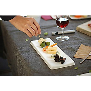 WASARA DM-014R Long Plate, White, 11.8 inches (30 cm), 6 Pieces