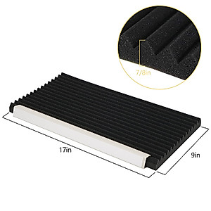 BEWAVE Window AC Side Panels, Air Conditioner Insulation Foam Panels Kit for Window Unit, 17in x 9in x 7/8in, 2 Packs