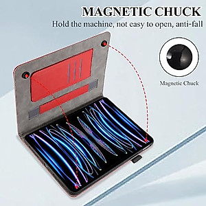 Tablet PC Case Compatible with Samsung Galaxy Tab S9/S7/S8 T870/T875 SM-X710 Tablet Case, Ultra Slim Lightweight PU Leather Protective Shell Anti-Scratch Magnetic Bumper Flip Cover with Fold Stand Fun