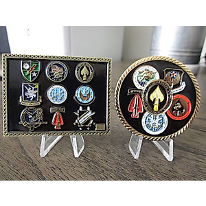 Set of Two United States Special Operations Command & Joint Special Operations Command JSOC SOCOM AFSOC NSWC MARSOC Reaper Challenge Coins