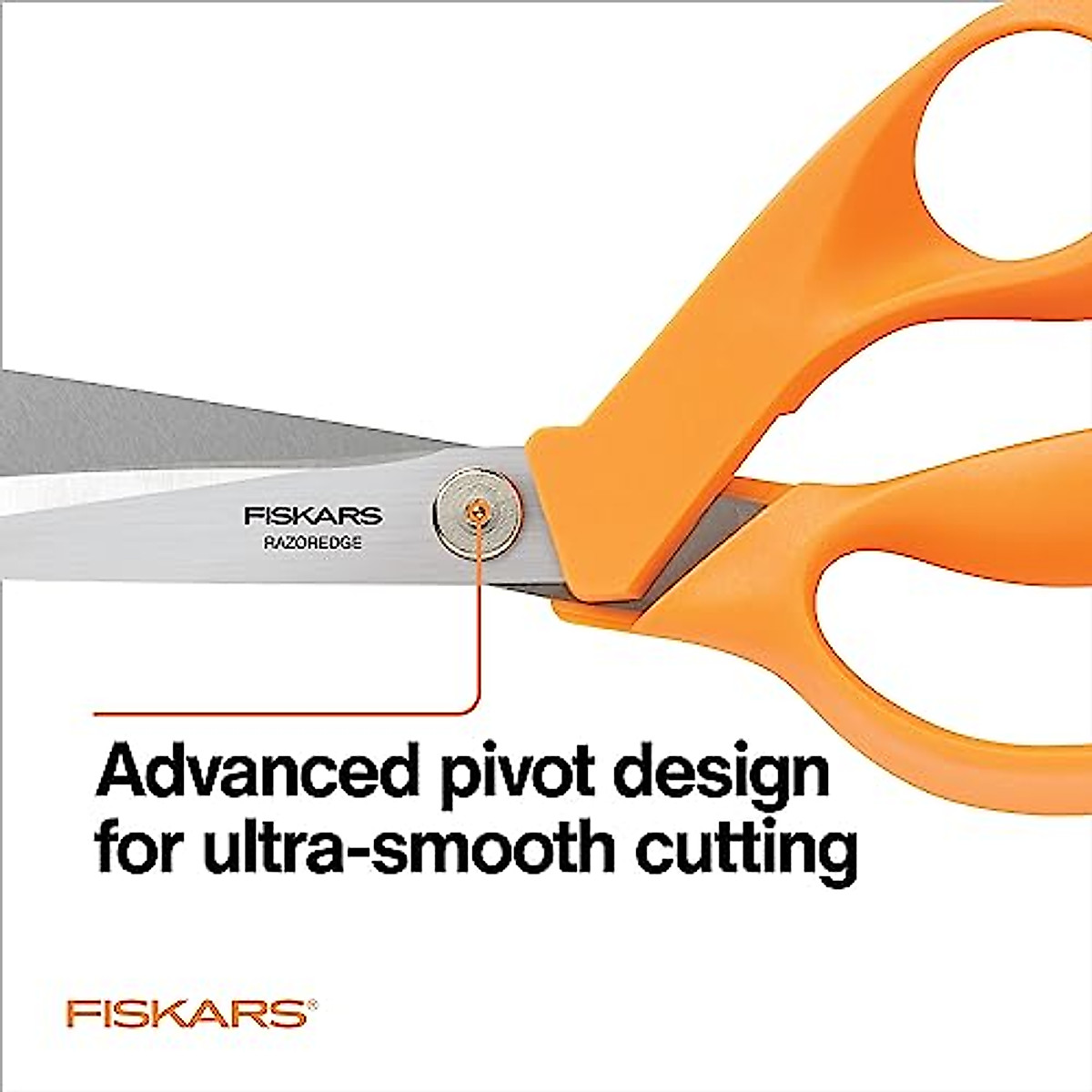 Fiskars Crafts 8190 RazorEdge Fabric Shears, 9-Inch,Orange