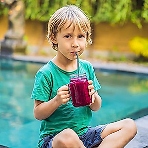 MJIYA Reusable Stainless Steel Metal Straws with Case Cleaning Brush, Long Drinking Straws for 30 oz and 20 oz Tumblers