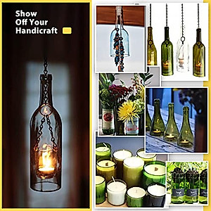 Glass Bottle Cutter, Glass Cutting Kit with Glass Cutter and Safety Gloves, Glass Cutter for Bottles of Beer, Whiskey, Champagne