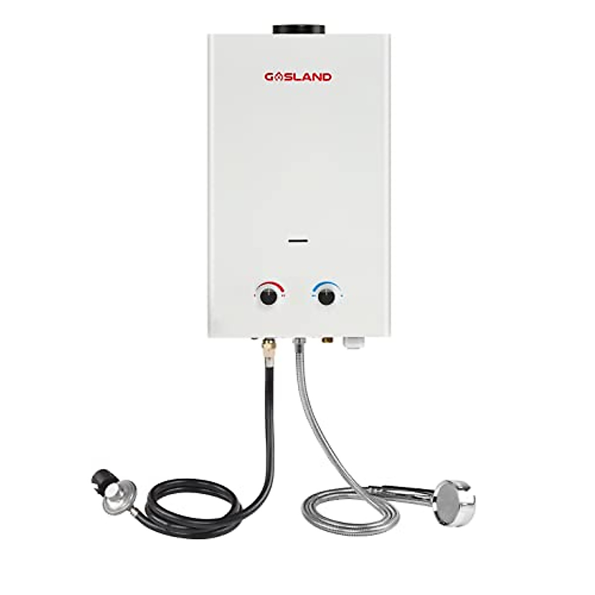 Tankless Water Heater, GASLAND Outdoors Propane Water Heater 10L BS264 2.64GPM, Instant Hot Water Heater for Cabin, Camp Water Heater for RV, Overheating Protection, Easy to Install, White