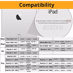 ManZePai Handmade Vintage Fabric Case with Pencil Holder for iPad Air 11/13 Inch 2024/for iPad Pro 11 Inch 12.9 Inch/for iPad Air 4th 5th Gen/for iPad 7th 8th 9th 10th Gen/Mini 6,Apple Pencil Charging