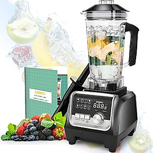 OMMO Blender for Kitchen 1800 peak watts, Professional Countertop Blender Smoothie Maker with Built-in Timer, High Power Blender 68oz Cups forSmoothies, Blend, Chop, Grind
