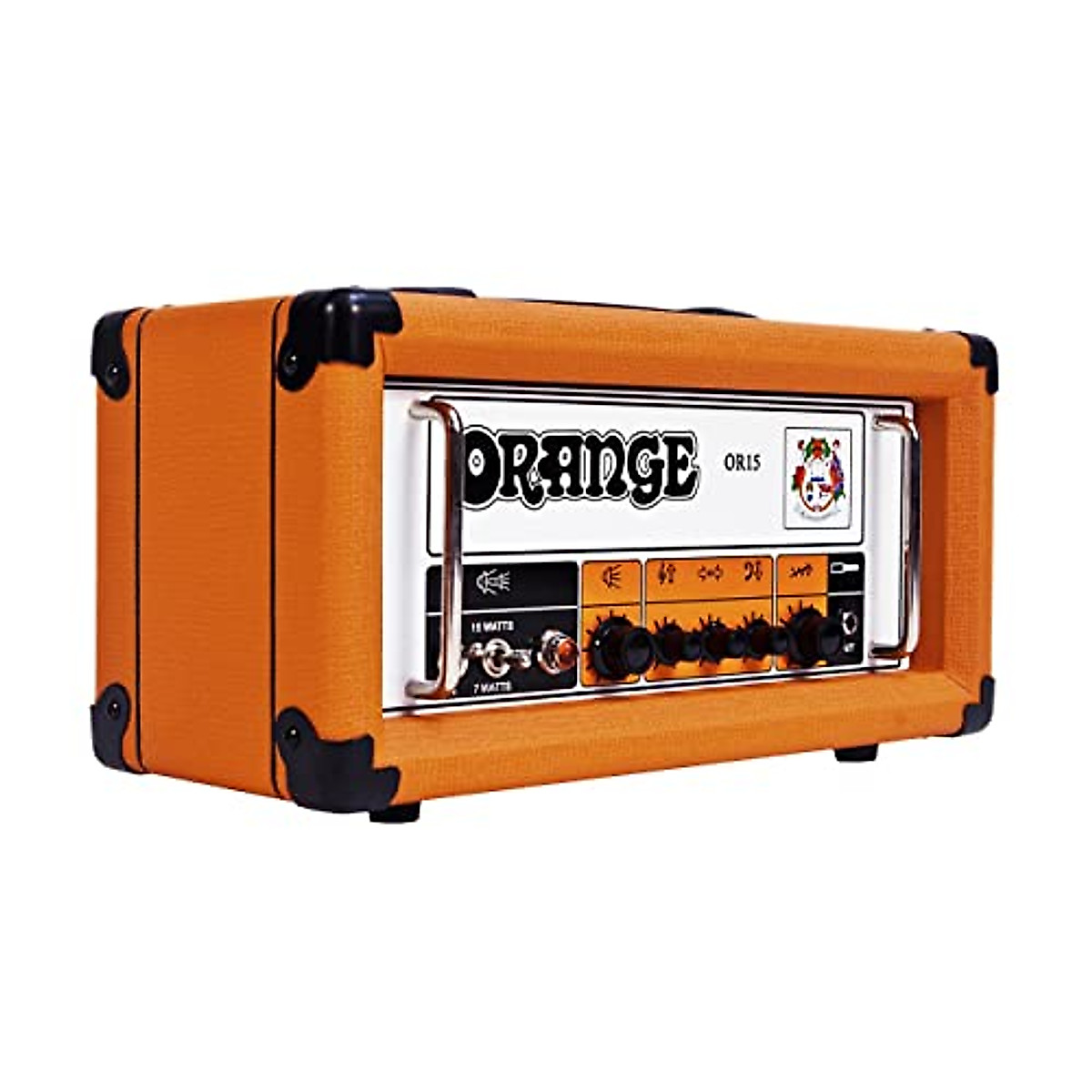 Orange OR15 15-Watt Single Channel, Compact Tube Guitar Amp Head with Instrument Cable and Austin Bazaar Polishing Cloth