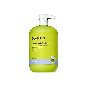 DevaCurl Low-Poo Delight Mild Lather Cleanser for Lightweight Moisture, Green Oasis, 32 fl. oz.