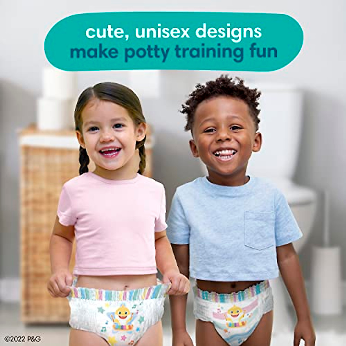 Pampers Pure Protection Training Underwear, Baby Shark, Size 4 2T-3T, 100 Count
