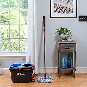 O-Cedar EasyWring RinseClean Microfiber Spin Mop & Bucket Floor Cleaning System with 2 Extra Refills