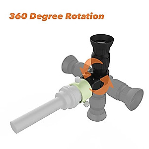 Right Angle Viewfinder with Adapter for Polar Scope, Built-in Diopter and 360°Rotating with 1X - 2X Magnification for A Comfortable View When Doing Polar Alignment