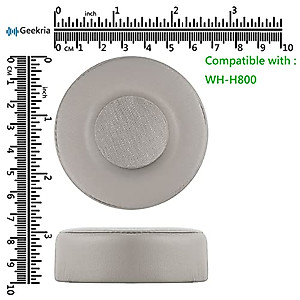 Geekria QuickFit Protein Leather Replacement Ear Pads for Sony WH-H800 Headphones Ear Cushions, Headset Earpads, Ear Cups Repair Parts (Golden)