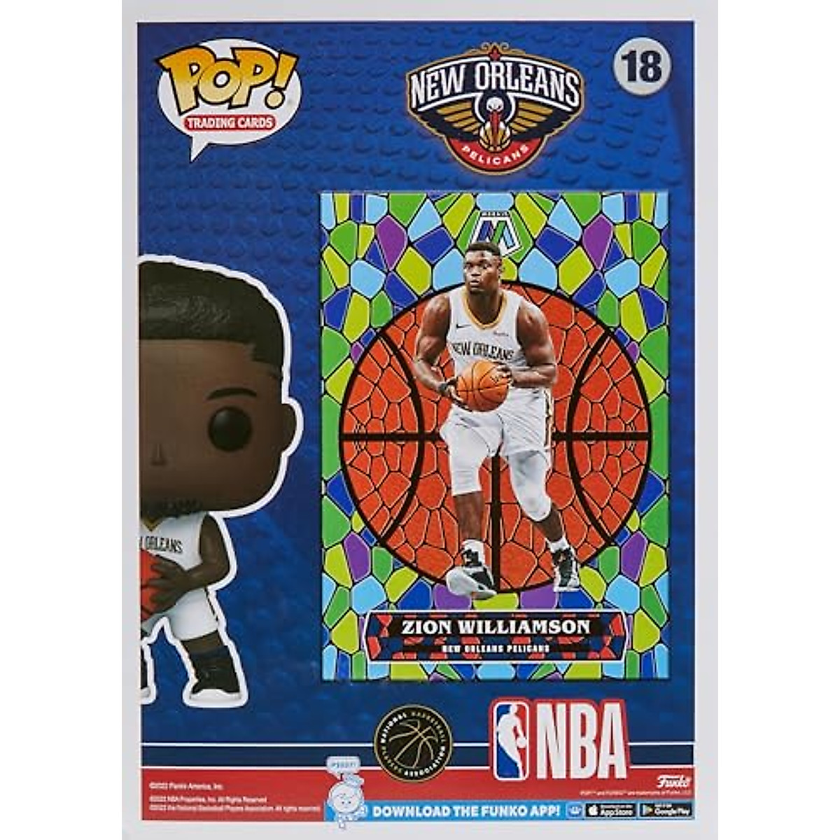Funko Pop! Trading Cards: NBA - Zion Williamson, New Orleans Pelicans (Mosaic)