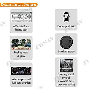 ZWNAV Android 12 Tesla Car Stereo for Infiniti FX35 FX45 2003-2006, HD Touch Screen,Car GPS Navigation Head Unit, Carplay, Radio, DSP