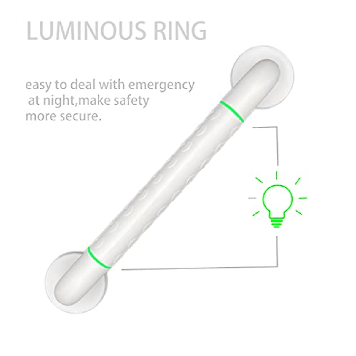 Grab Bars for Shower, Handicap Handicap Grab Bars for Bathtubs and Showers, White Shower Handle,Safety Hand Rail,Support-Pregnant Woman,Elderly,Injury,Senior Assist Bath Handle（16 Inch)