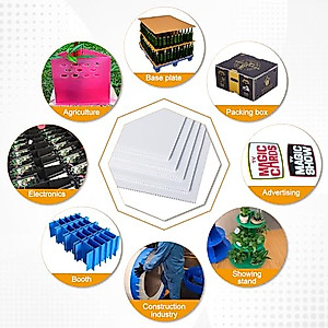 12 Pack Blank Yard Signs with Stakes, IKAYAS 19 x 14 Inches White Garden Yard Signs Yard Sale Signs Corrugated Lawn Signs for Party Yard Decorations,Garage Sale, Guidepost, Open House