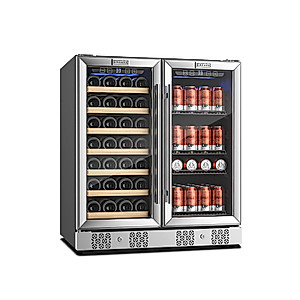 Empava Wine Beverage Refrigerator, Stainless Steel