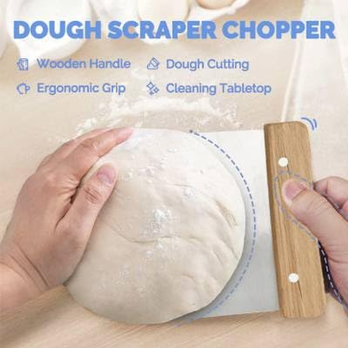 Bread Banneton Proofing Basket Set of 2,10 Inch Oval Cane Sourdough Baskets with Lame + Dough Scraper Linen Liner Basting Brush for Making Baking