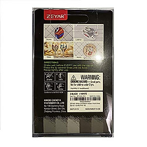 ZEYAR White and Black Acrylic Paint pen, Water Based, Set of 7, Extra Fine Point, Great for Rock Painting, Ceramic, Glass, Wood and smooth surfaces, Opaque ink (White and Black)