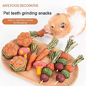 Eyomii Small Pet Molar Supplies Hamster Treats Rabbit Chew Toys Small Animal Chew Carrots All Natural Nutritious Molar Toys for Rabbit/Hamster/Guinea Pigs
