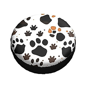 Animal Paw Prints Print Spare Tire Cover Sun Protection Waterproof Fit Trucks Jeeps Trailers RV SUV Vehicle 17 inch
