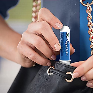 VapoInhaler, On-the-Go Portable Nasal Inhaler, Non-Medicated, With Refreshing Vicks Vapors, Menthol Scent, 3 Scented Sticks
