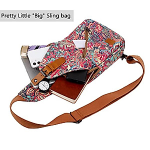 Women's Small Floral Sling Bag Pretty Backpack Purse Crossbody Bag Shoulder Bag for Women XB-18 (HS)